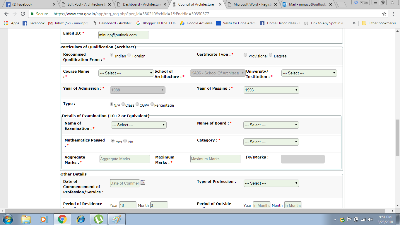 CoA | PROCEDURE FOR REGISTRATION | An Architect Explains